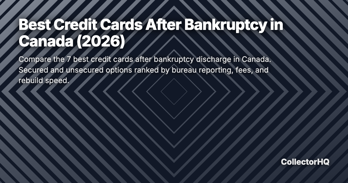 Best Credit Cards After Bankruptcy in Canada (2026)